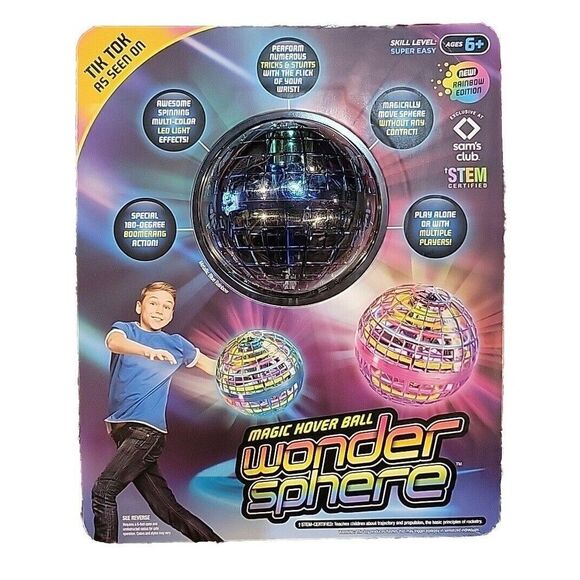 Toys | Wonder Sphere Magic Hover Ball New Blue Rainbow Edition Sams ...